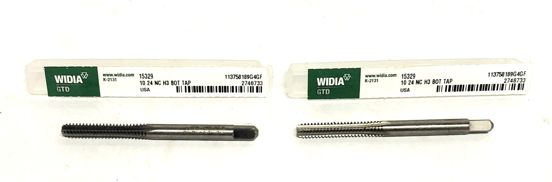 Widia GTD K-2131 10 24 NC H3 Bot Tap 15329 [Lot of 2] NOS — governmenttransitsurplus.com