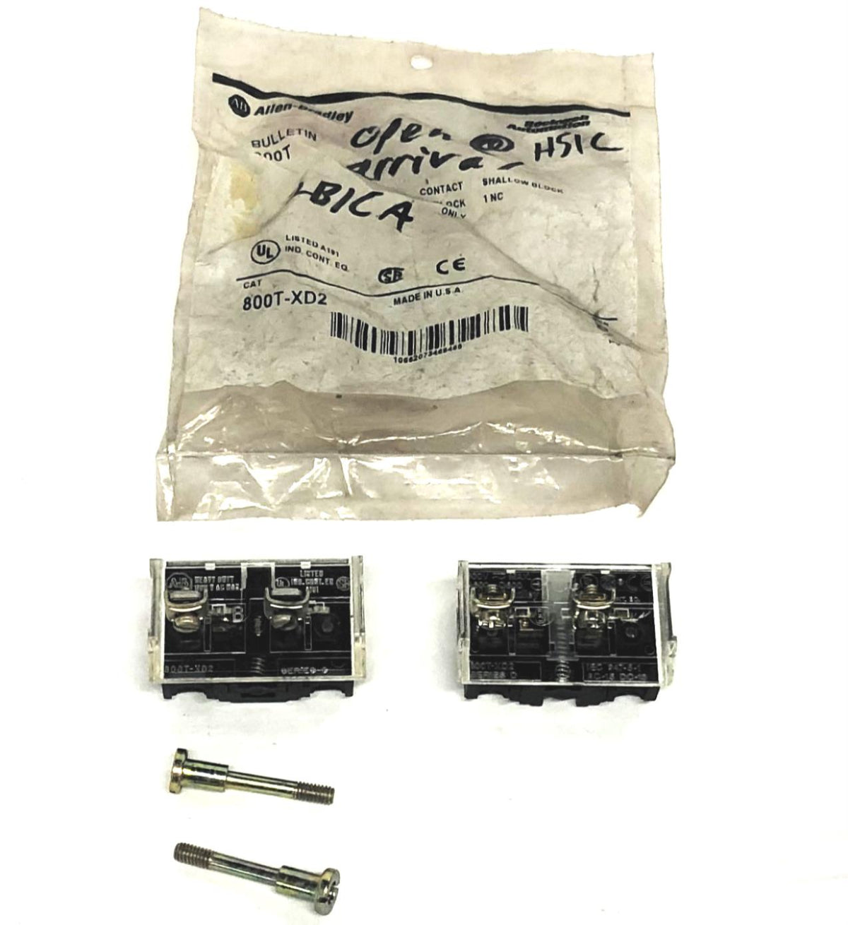 Bloque de contactos Allen Bradley Serie C y Serie D 800T-XD2 [Lote de 2 ...