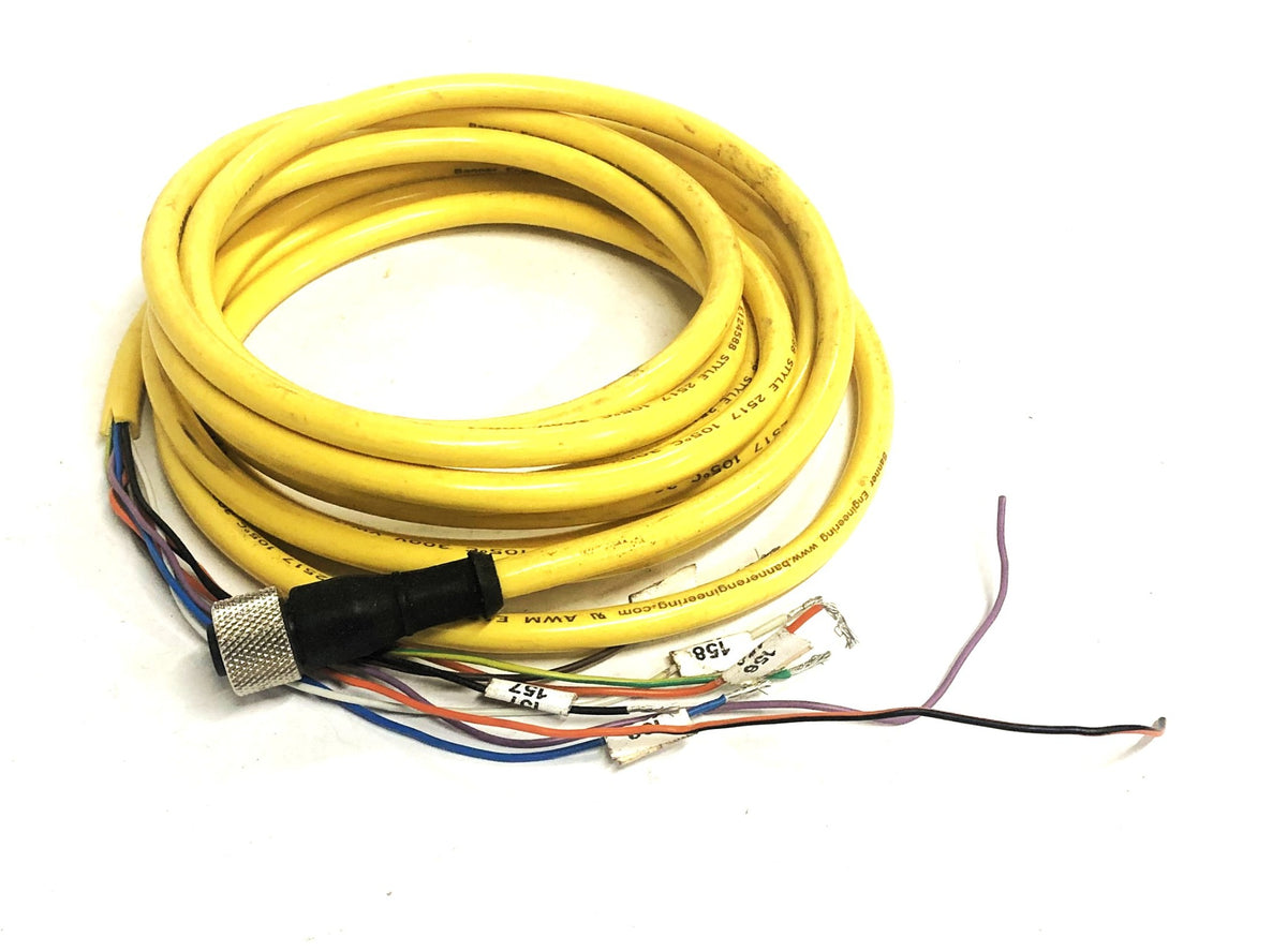 Banner Engineering 7 Foot Single Ended Female Cable Assembly E124588 N ...