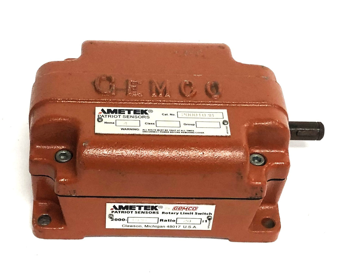 Ametek Gemco NEMA 4 20:1 Rotary Limit Switch 2000103B NOS ...