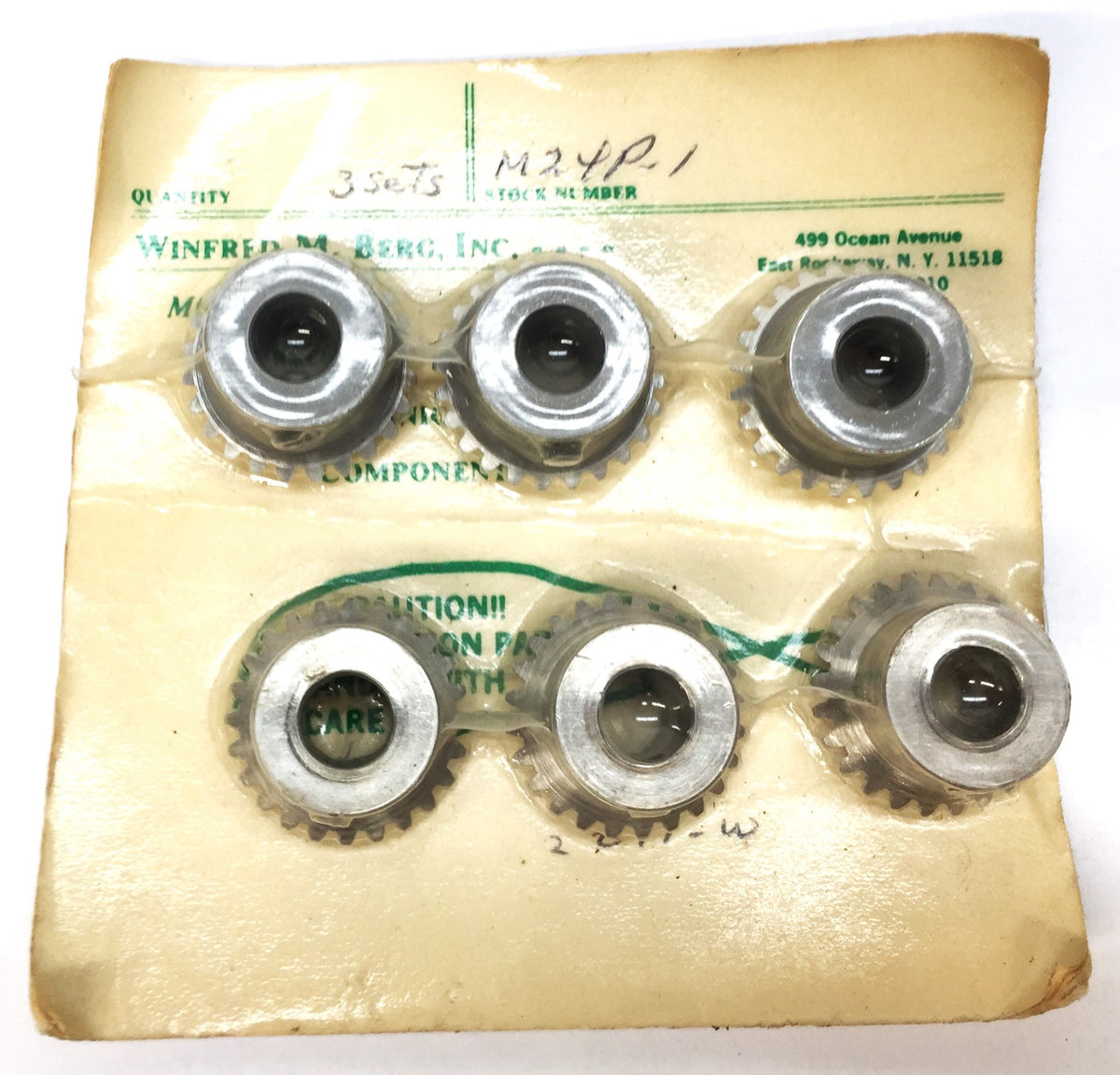 WM Berg Stainless Precision Gear Pack (6pcs/3 Sets) M24P-1 NOS ...
