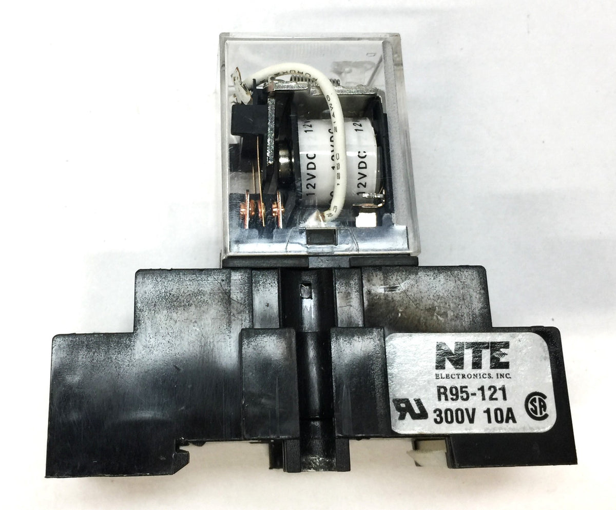 NTE 12VDC/240V Coil Base and Relay R14-11D10-12 (R95-121) NOS ...
