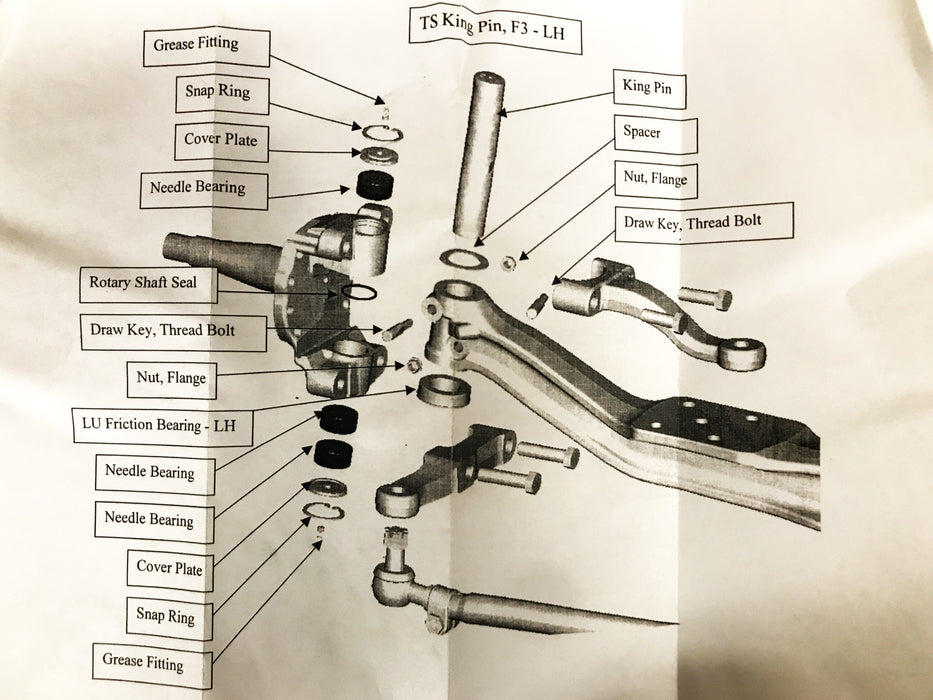 Freightliner LH King Pin Kit Incomplete Kit Missing Spacer P6073300219 ...