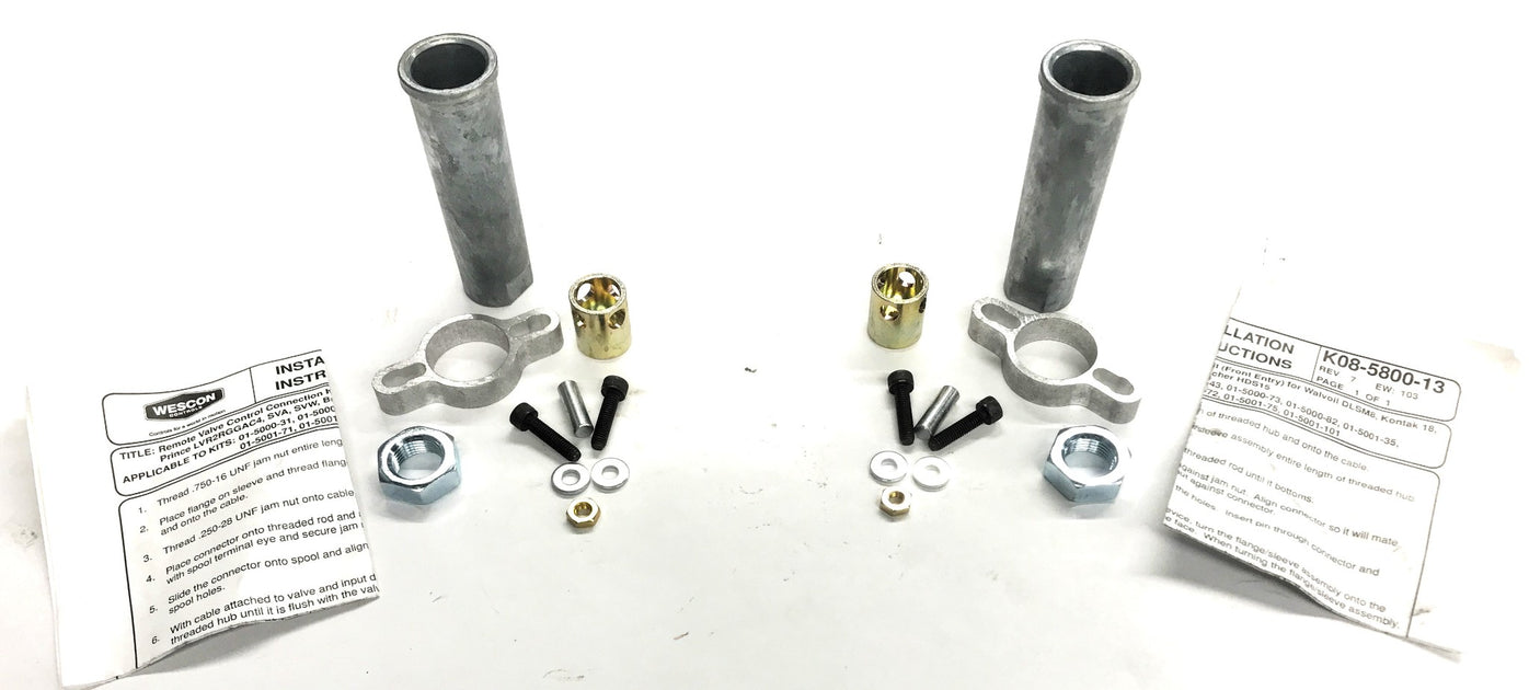 Kit de conexión de control de válvula remota Wescon K08-5800-13 [Lote de 2] NOS ...