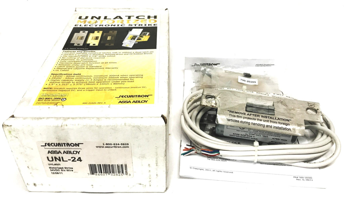 Assa Abloy Unlatch Motorized Electronic Strike UNL-24 NOS ...