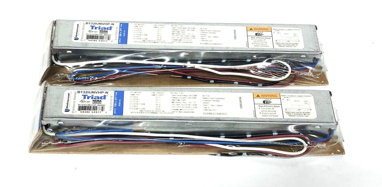 Universal Triad 120-277V 50/60Hz Electronic Ballast B132IUNVHP-N [Lot ...