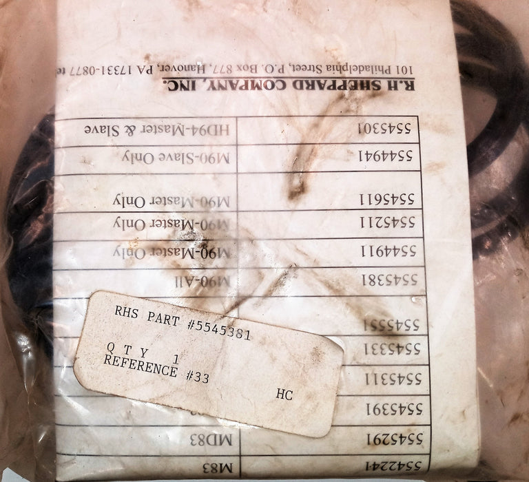 RH Sheppard Sector Shaft Seal Kit M90-ALL 5545381 NOS ...