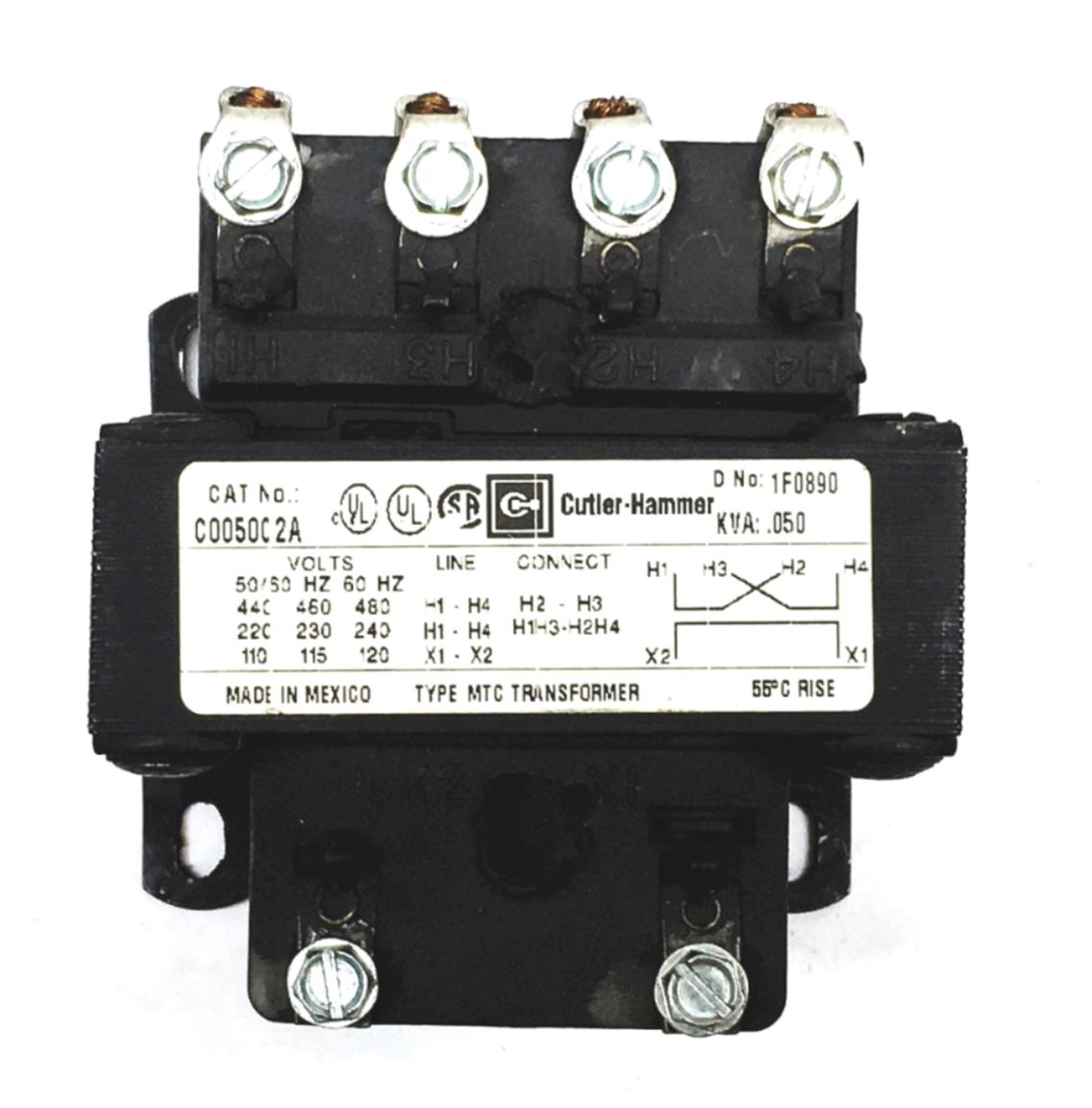Cutler Hammer Control Transformer C0050C2A USED ...