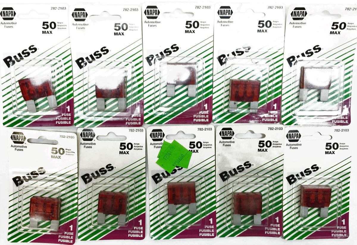 Napa/Buss 50 Amp Fuse 782-2103 [Lot of 10] NOS ...