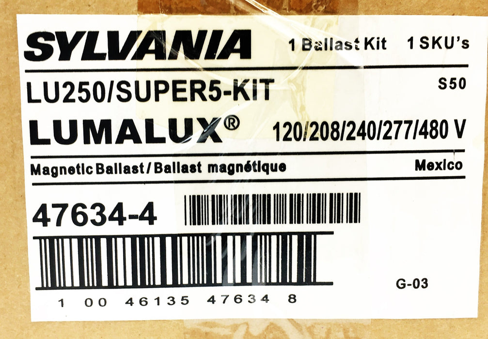 Sylvania Lumalux S50 250W HPS Magnetic Ballast LU250/SUPER5-KIT (47634 ...