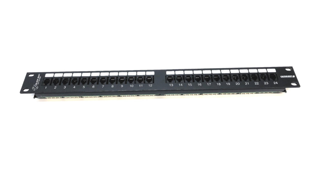 Black Box 24 Port Category 5E Rack Mount Patch Panel 33889 NOS ...