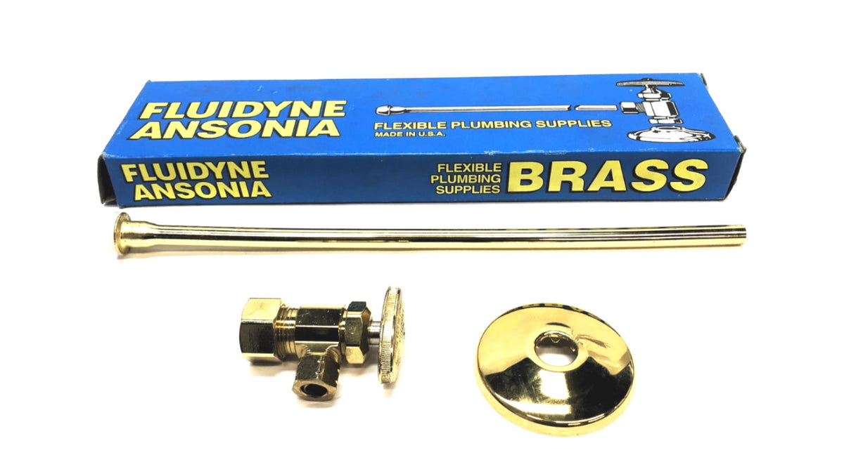Fluidyne Ansonia Polished Brass Toilet Supply Kit A1212 PB (CR1912DL ...