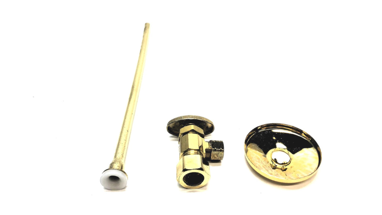 Fluidyne Ansonia Polished Brass Toilet Supply Kit A1212 PB (CR1912DL ...