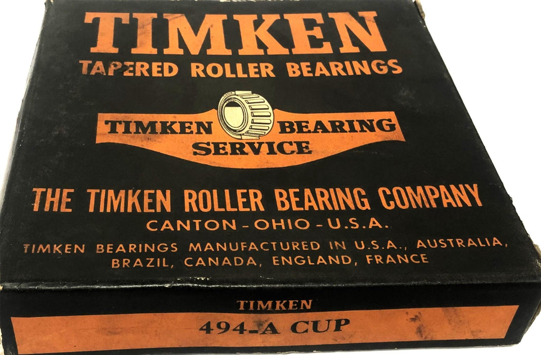 Timken Tapered Roller Bearing Cup 494A NOS — governmenttransitsurplus.com