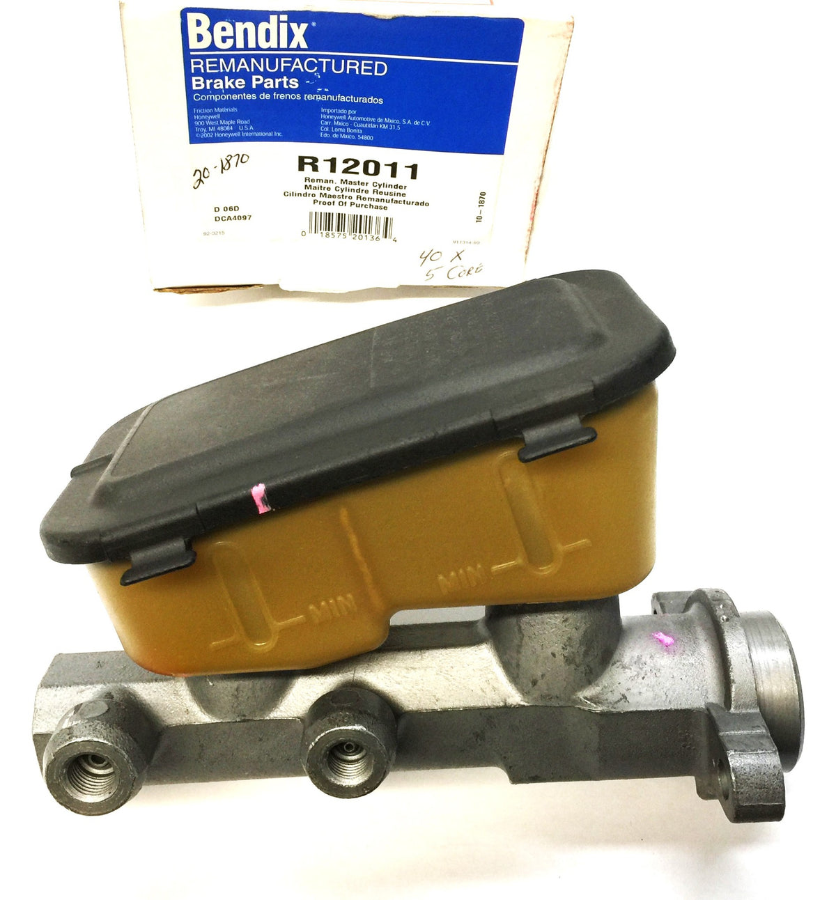Bendix Master Cylinder R12011 REMANUFACTURED — governmenttransitsurplus.com