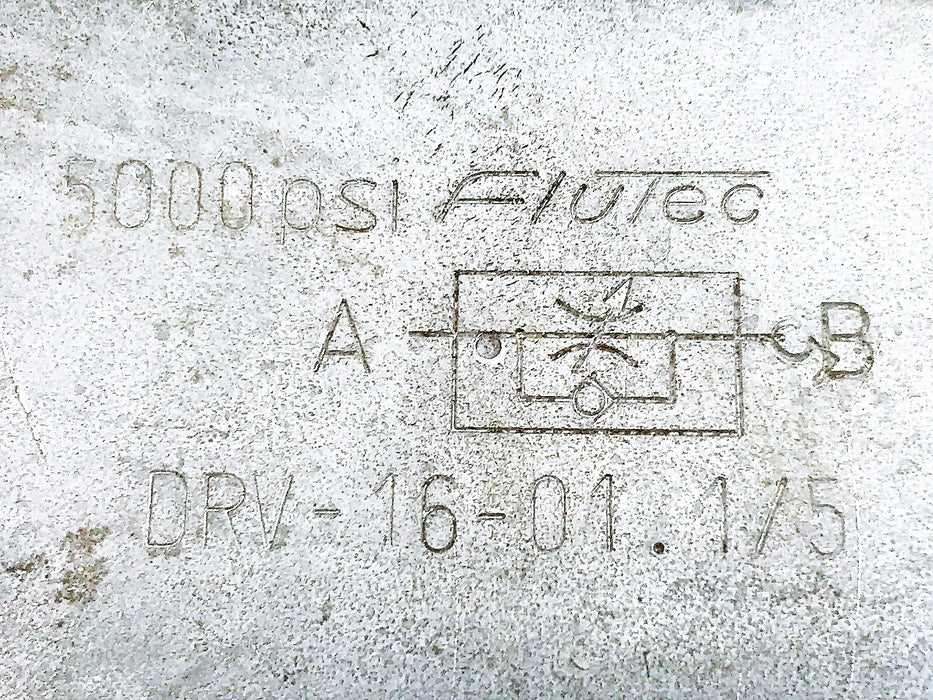 Flutec Hydraulic Flow Control Valve DRV-16-01-175 NOS ...