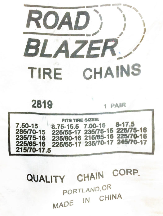 Quality Chain Corp. Road Blazer V-Bar Chains 2819 NOS ...