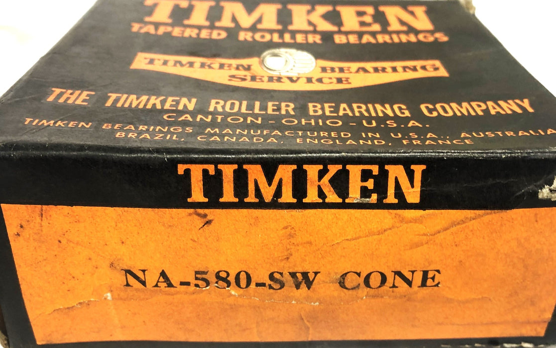 Timken Tapered Roller Bearing Cone NA-580-SW NOS ...