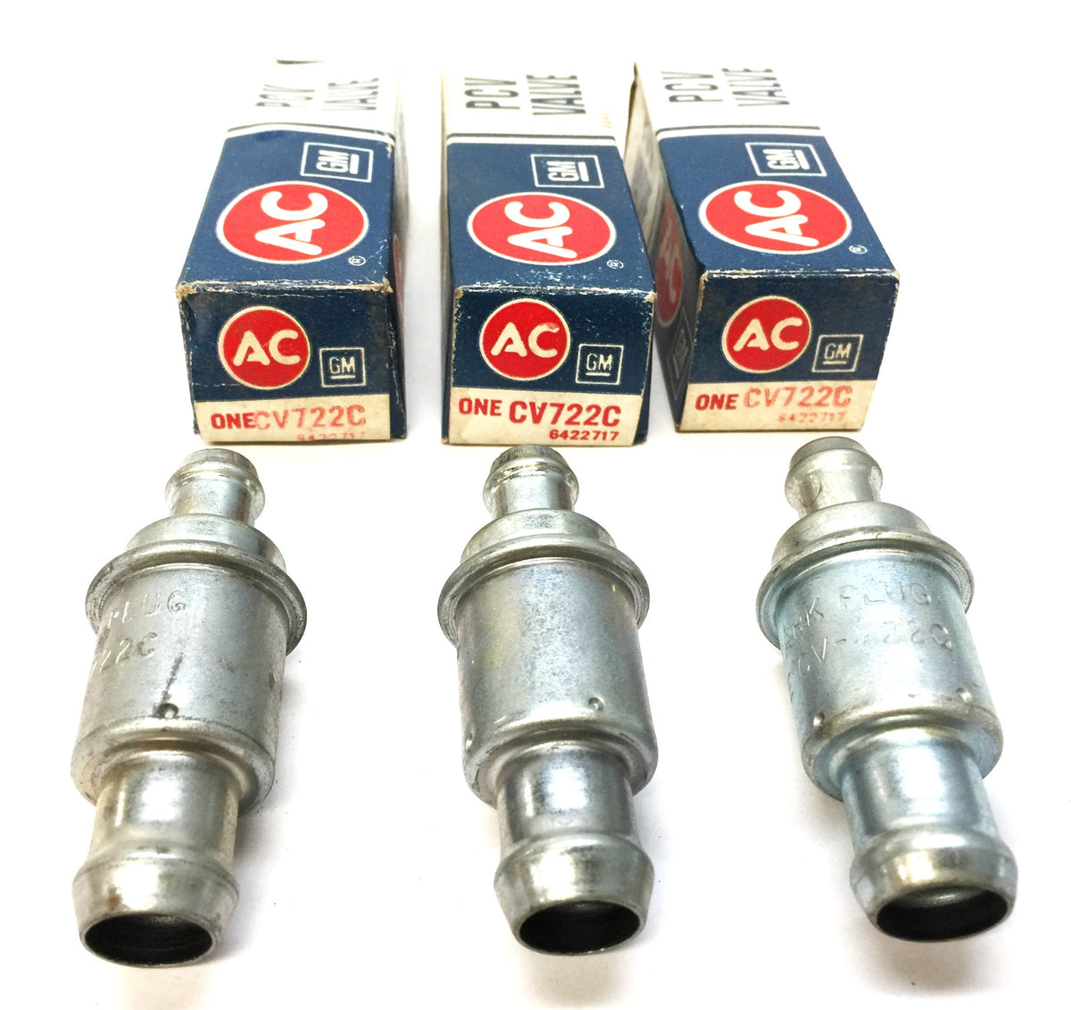AC/General Motors PCV Valve CV722C (6422717) [Lot of 3] NOS ...