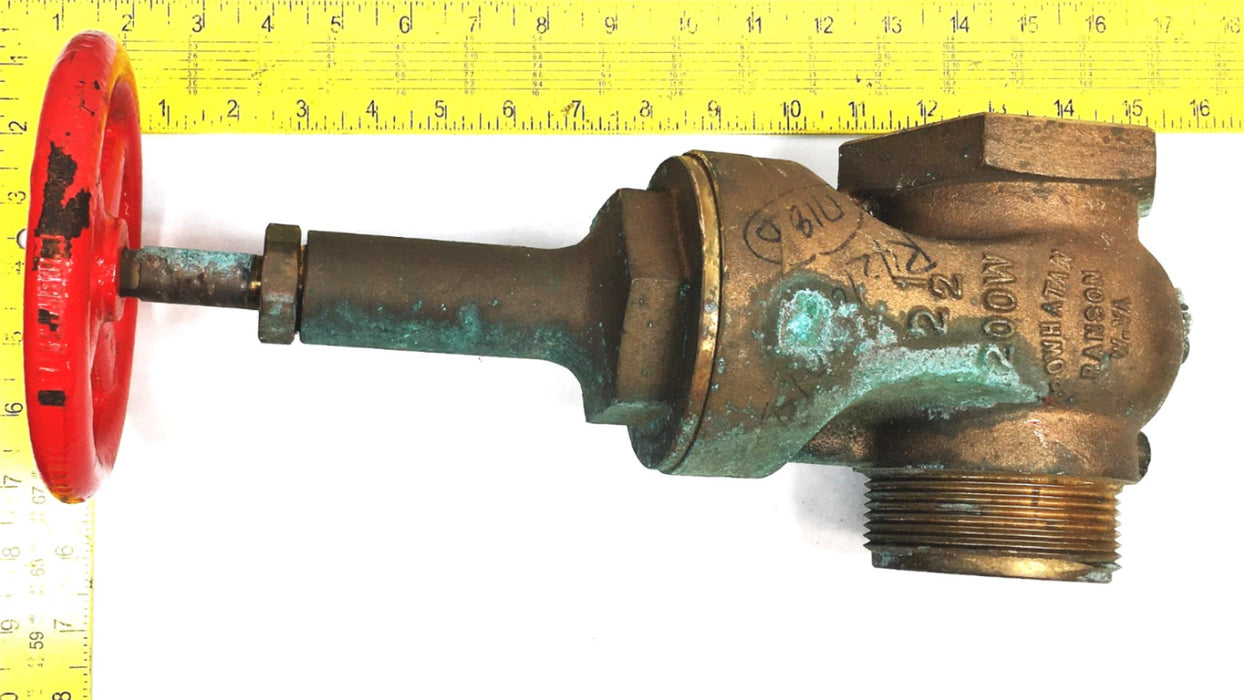 Powhatan Ranson, 2-1/2 Inch NPT Brass Fire Hose Valve 200W NOS ...