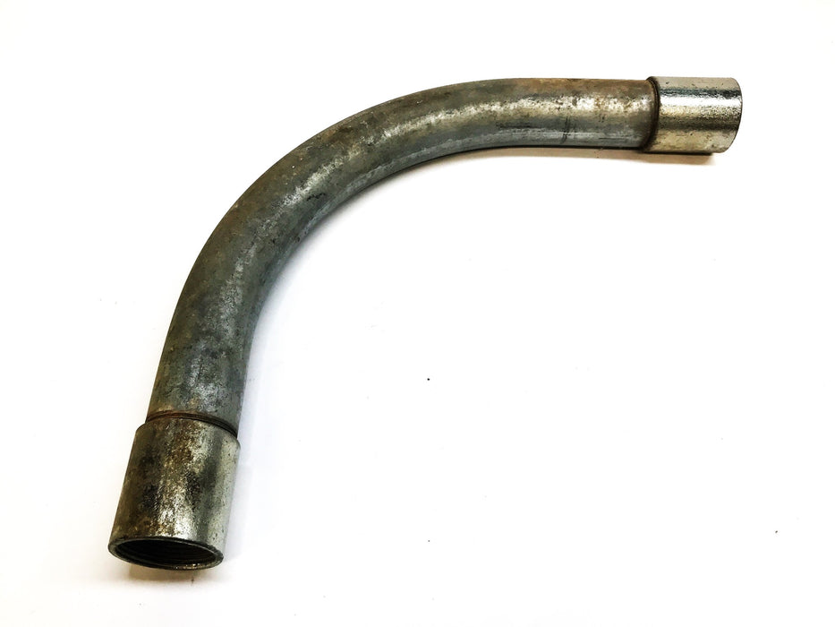 Unbranded 90 Degree Iron 1-1/4" x 18" Male Conduit Pipe with Female Fi ...