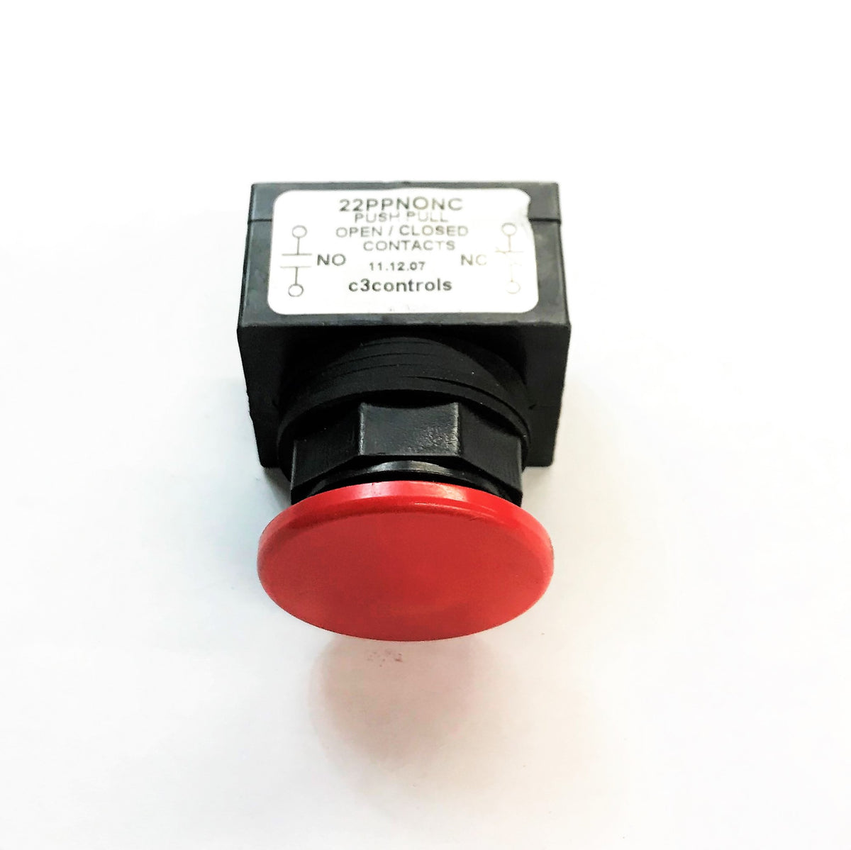 C3 Controls Push Pull Button 22PPNONC NOS — governmenttransitsurplus.com