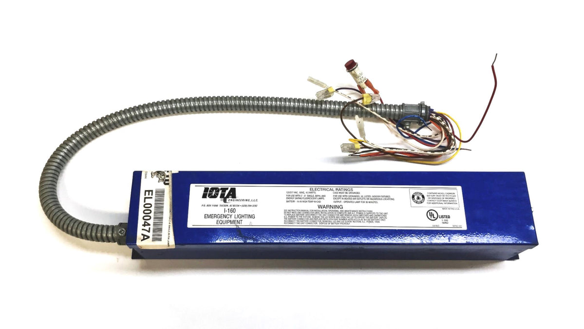 IOTA Emergency Lighting Battery Pack Ballast I-160 USED ...