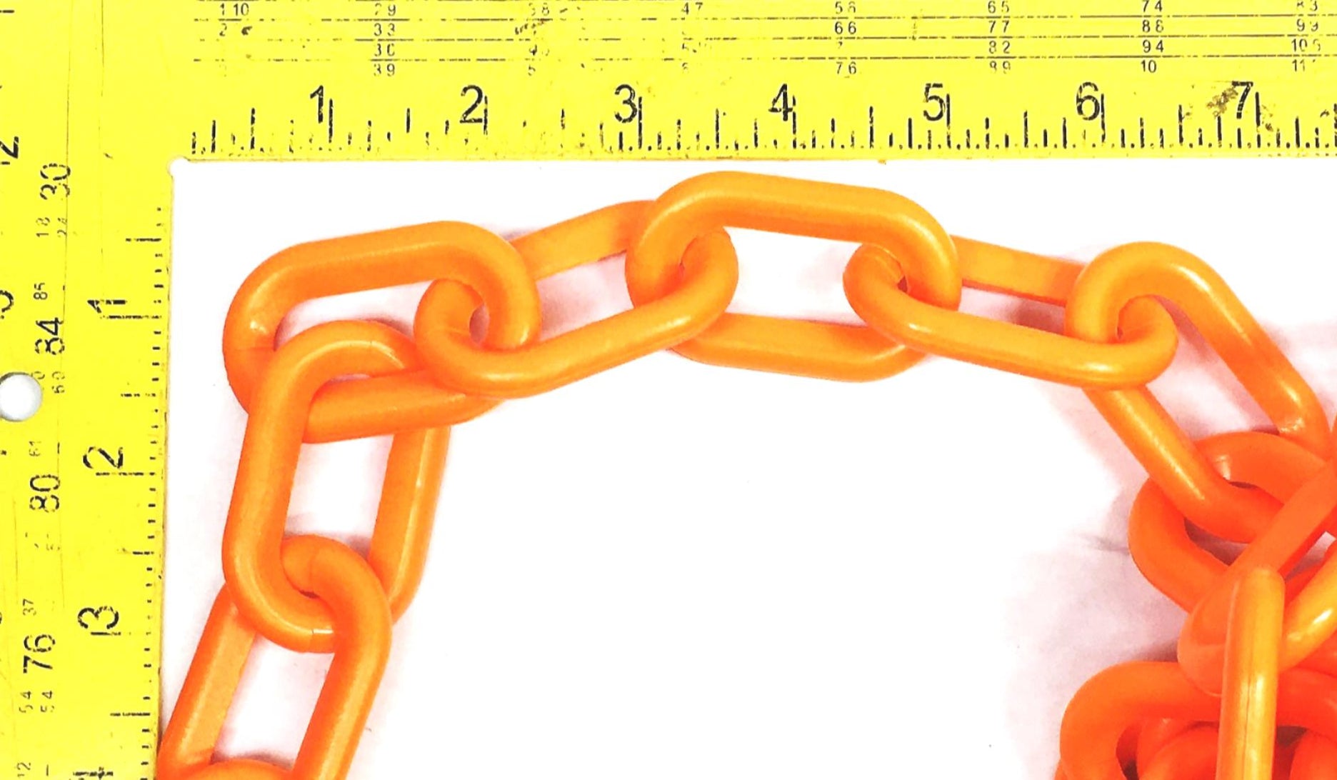 Mr. Chain 100 Foot Orange 2 Inch Heavy Duty Plastic Chain Barrier 5101 ...