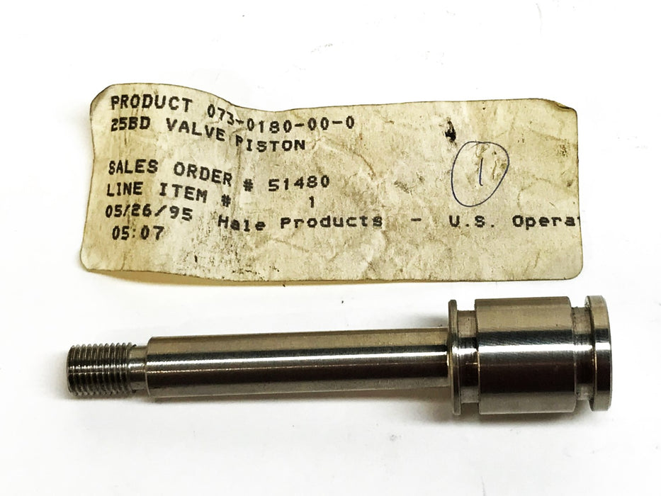 Hale Products Piston Valve 073-0180-00-0 NOS — governmenttransitsurplus.com
