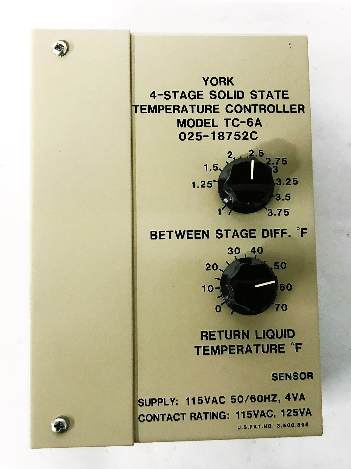 York 4-Stage Solid State Temperature Controller 025-18752-000 NOS — governmenttransitsurplus.com