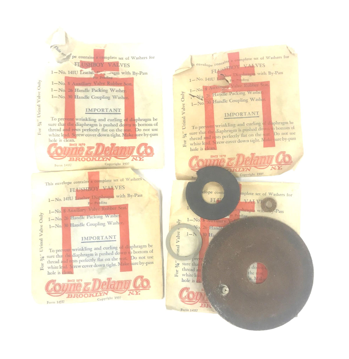 Coyne & Delany Flushboy Valve Repair Kit 3/4" Urinal Valve [Lot of 4 ...