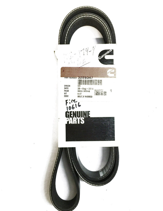 Cummins V Ribbed Belt 3289347 OEM NOS — governmenttransitsurplus.com