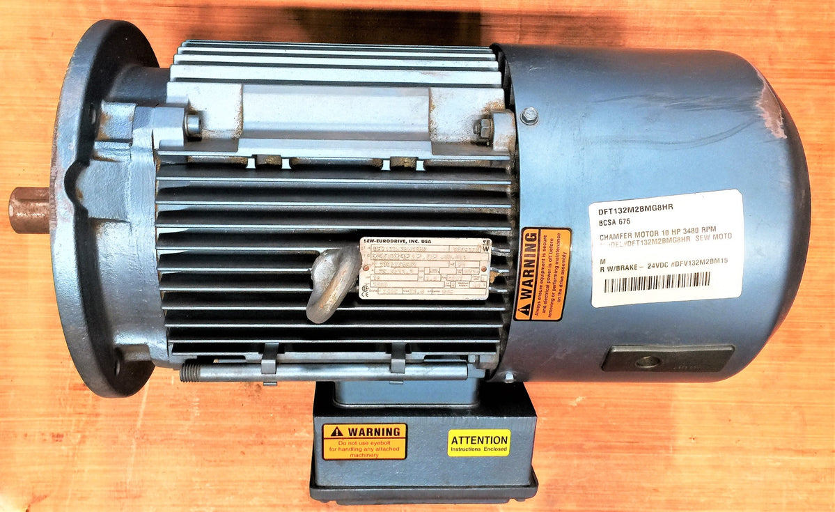 SEW-EURODRIVE 10HP 3-Phase Gear Motor w/Variable Speed Drive DFV132M2B ...