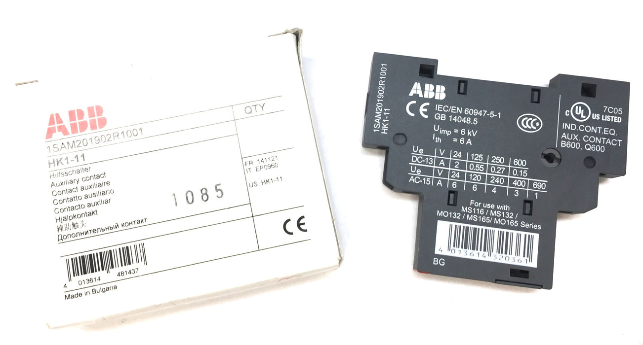ABB Auxiliary Contact HK1-11 (1SAM201902R1001) NOS ...