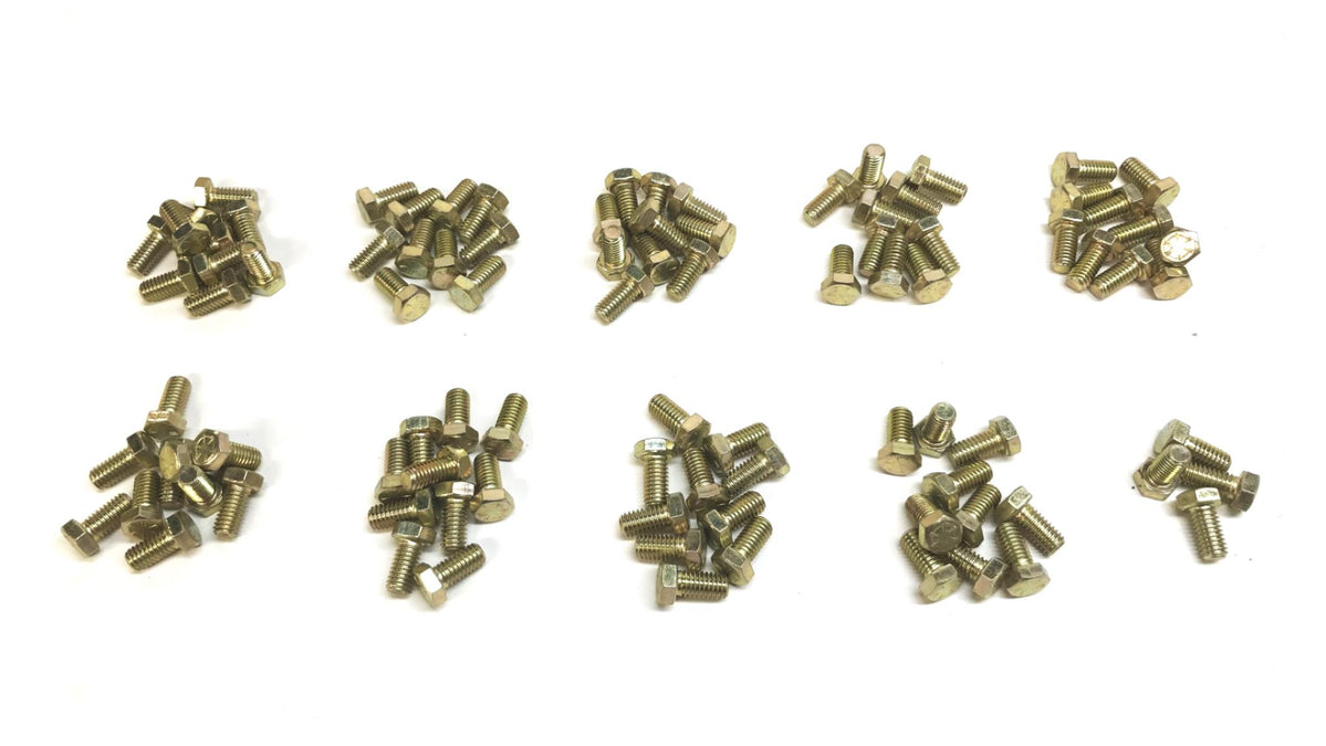 Infasco 3/8"-16 x 3/4" Yellow Zinc Plated Hex Head Screw, Box of 94, N ...