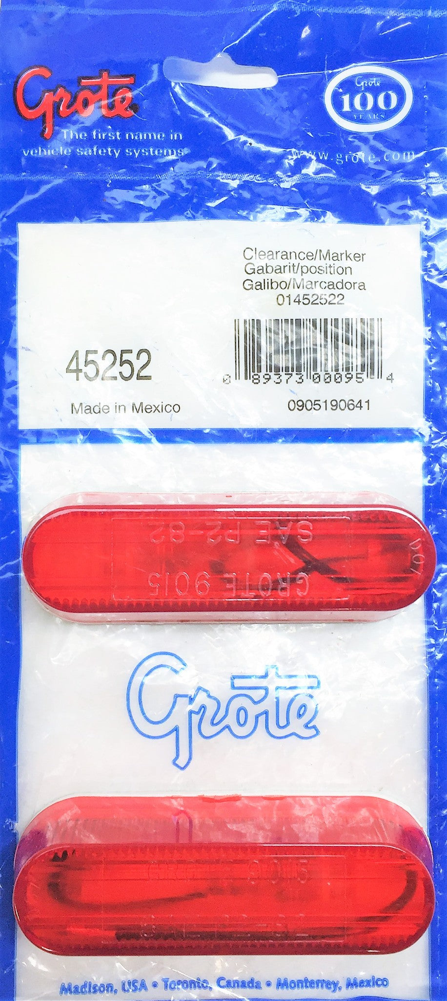 GROTE Red Clearance Marker 45252 [Lot of 2] NOS ...