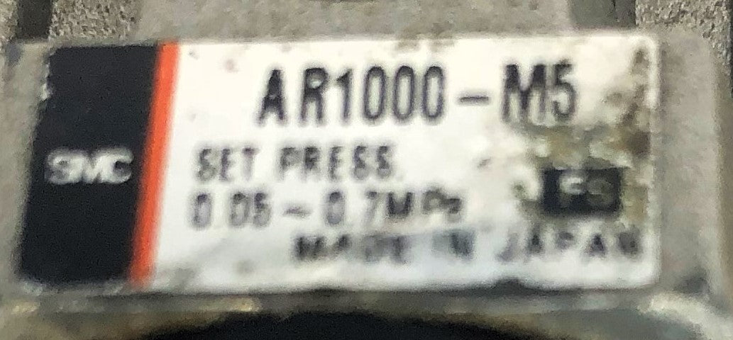 SMC Pressure Regulator W/ Gauge AR1000-M5 USED ...
