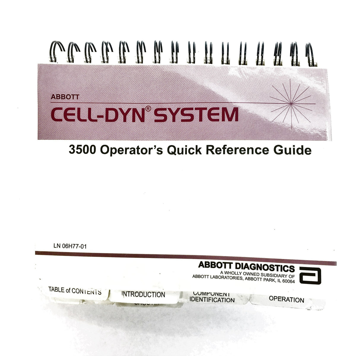 Abbott Cell-Dyn System 3500 Operators Quick Reference Guide LN06H77-01 ...