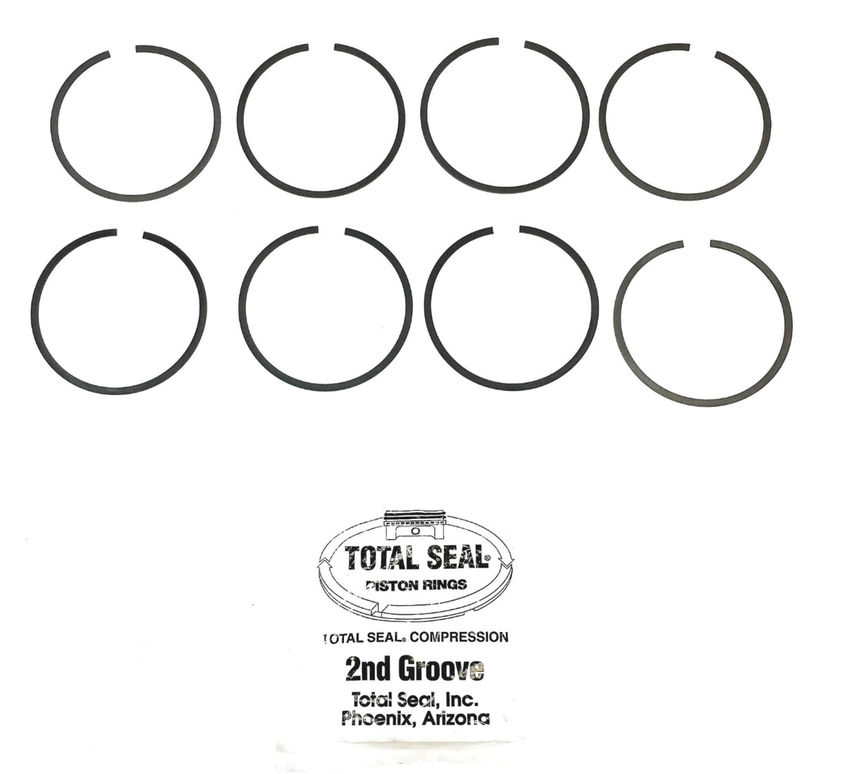 Total Seal 610 0465 3/15 IN Cast 2nd Groove Compression Piston Ring 44 ...