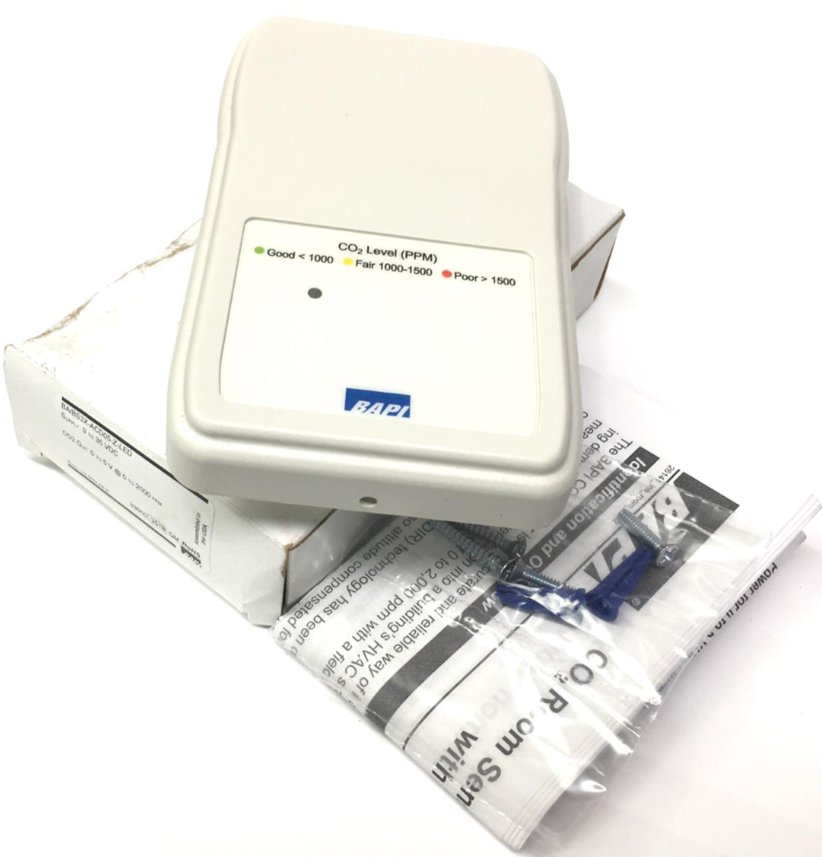 BAPI Gas Sensors, CO2 Room Sensor Series PN# BA/BS3X-ACD05-Z-LED NOS ...