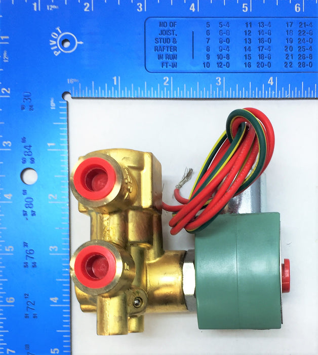 ASCO RedHat 1/4" Brass Solenoid Valve 8321G001 (MX194) NOS — governmenttransitsurplus.com