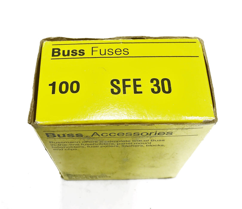 Buss 30A Fuse SFE-30 [Lot of 100] NOS — governmenttransitsurplus.com