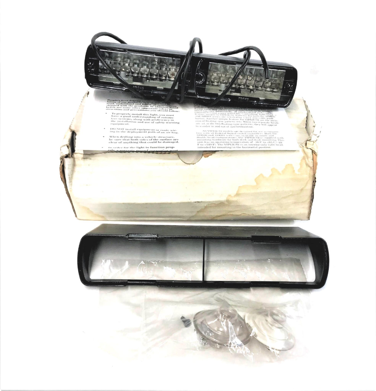 FEDERAL SIGNAL VIPER S2 12V EMERGENCY LIGHT WHITE/WHITE 329001-55 NOS ...