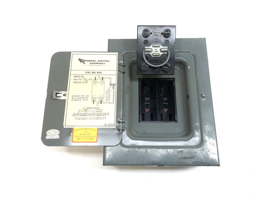 General Switch Company Pullout Fuse Panel Box 610 NOS ...