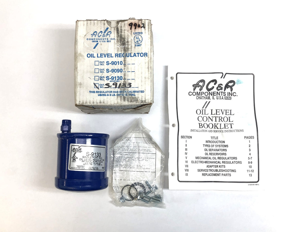 AC&R Components Single Port Adjustable Oil Level Regulator S-9133 NOS ...