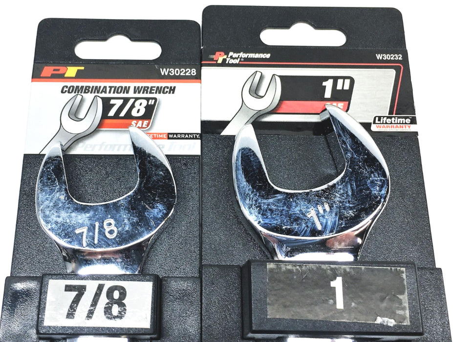 Performance Tools 2 Piece Combination Wrench Set W30228 W30232 NOS ...