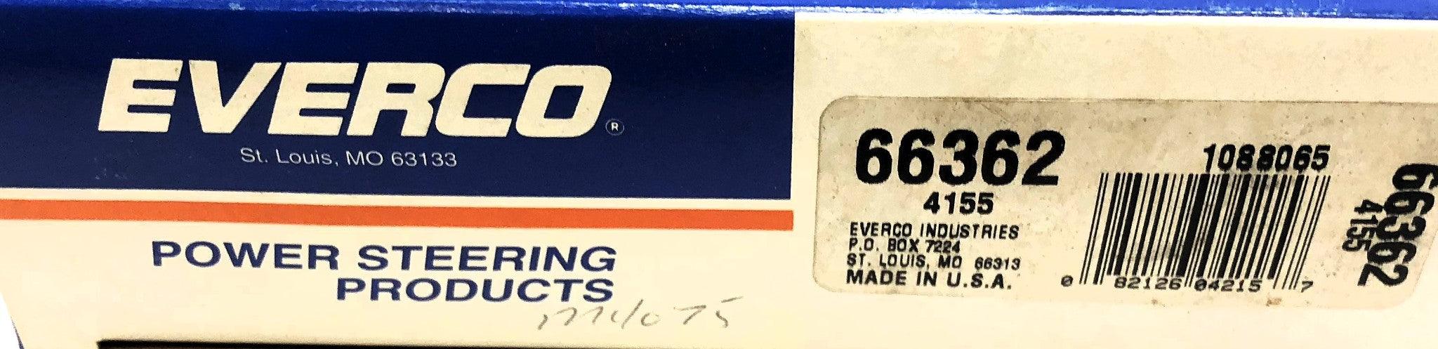 Everco Power Steering Pressure Hose 66362 NOS — governmenttransitsurplus.com
