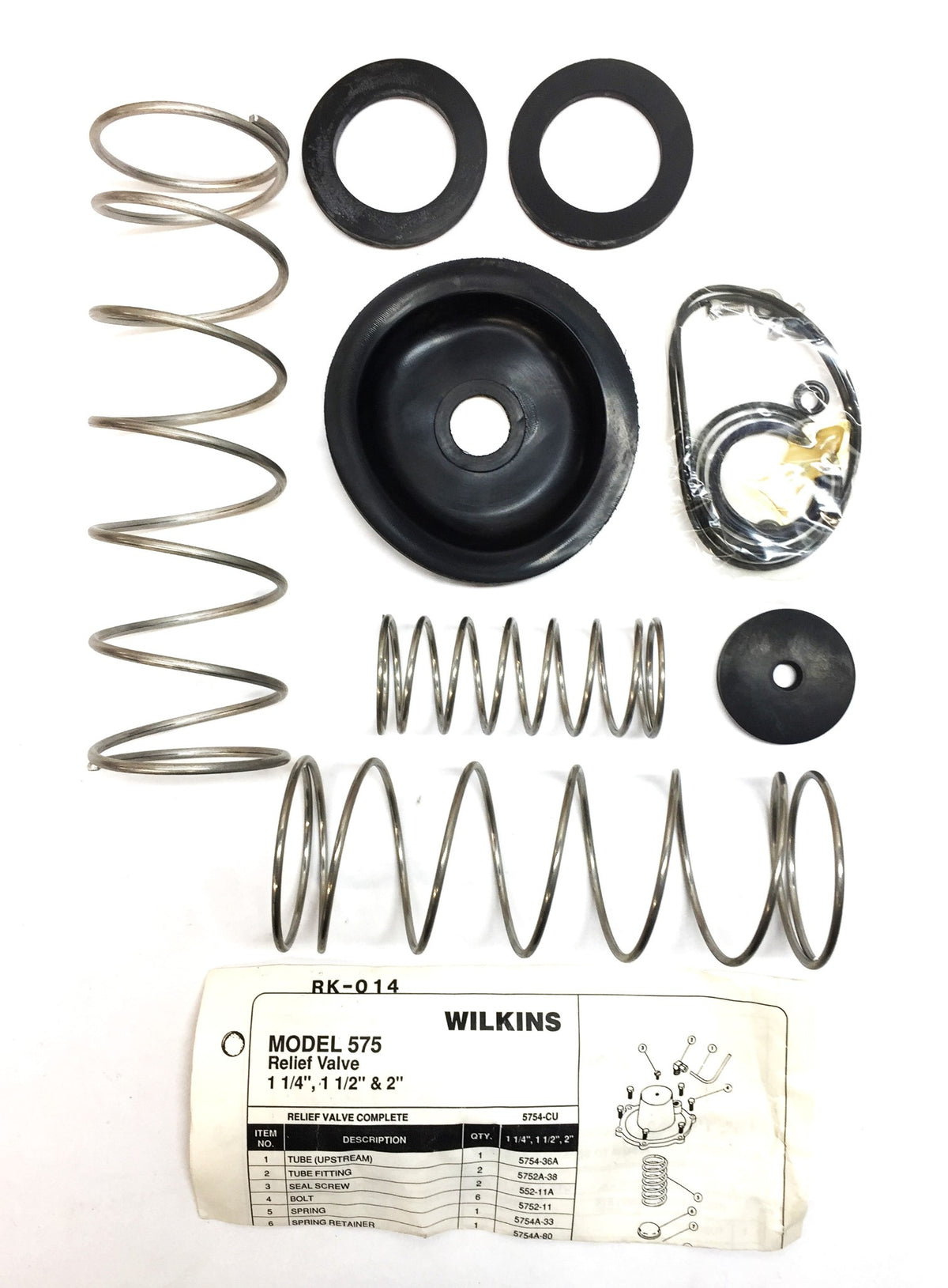Kit de válvula de alivio WILKINS modelo 575 RK-014 NOS ...
