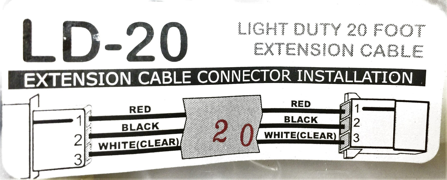 Nova Electronics Light Duty 20' Cable Extension Cable LD20 NOS ...
