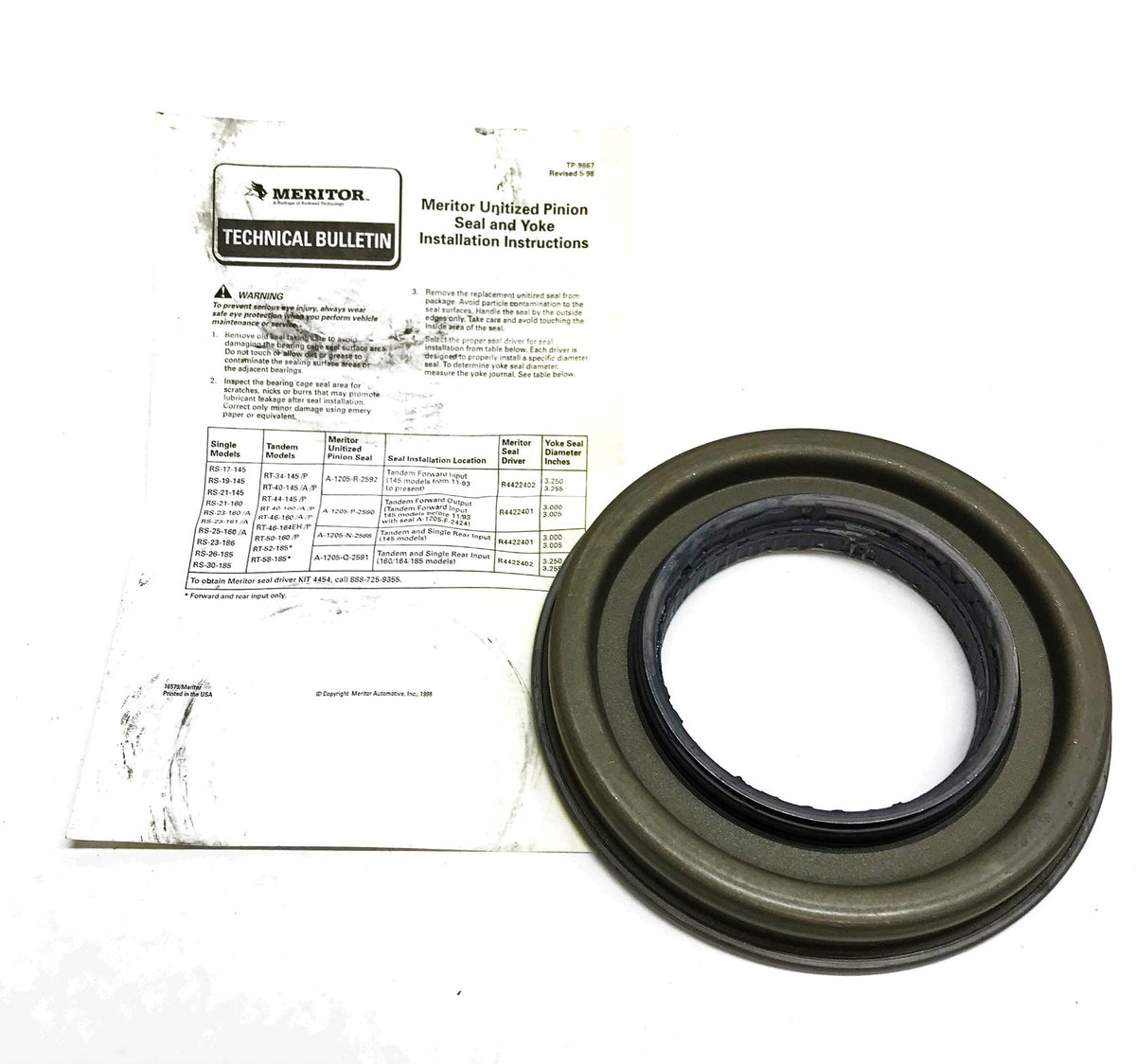 Arvin Meritor Oil Seal R945010 NOS — governmenttransitsurplus.com